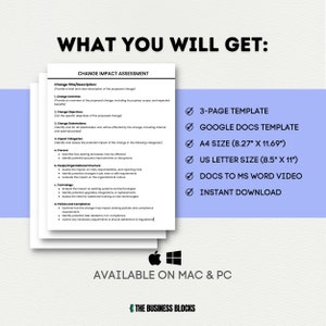 Change Impact Assessment Template: Organizational Analysis (google Docs ...
