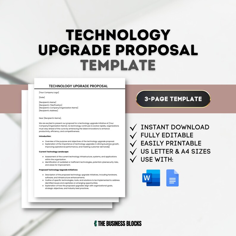 Technology Upgrade Proposal Template Proposal for Technology Enhancement Tech Improvement ...
