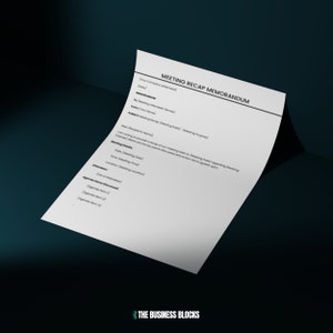 Meeting Recap Memorandum Template Recap Meeting Memo Business Meeting ...