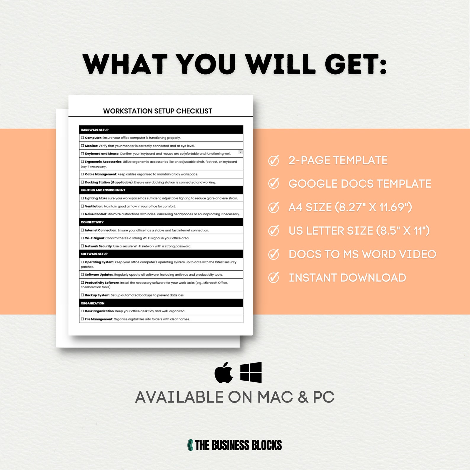 Workstation Setup Checklist Template Employee Onboarding Office ...