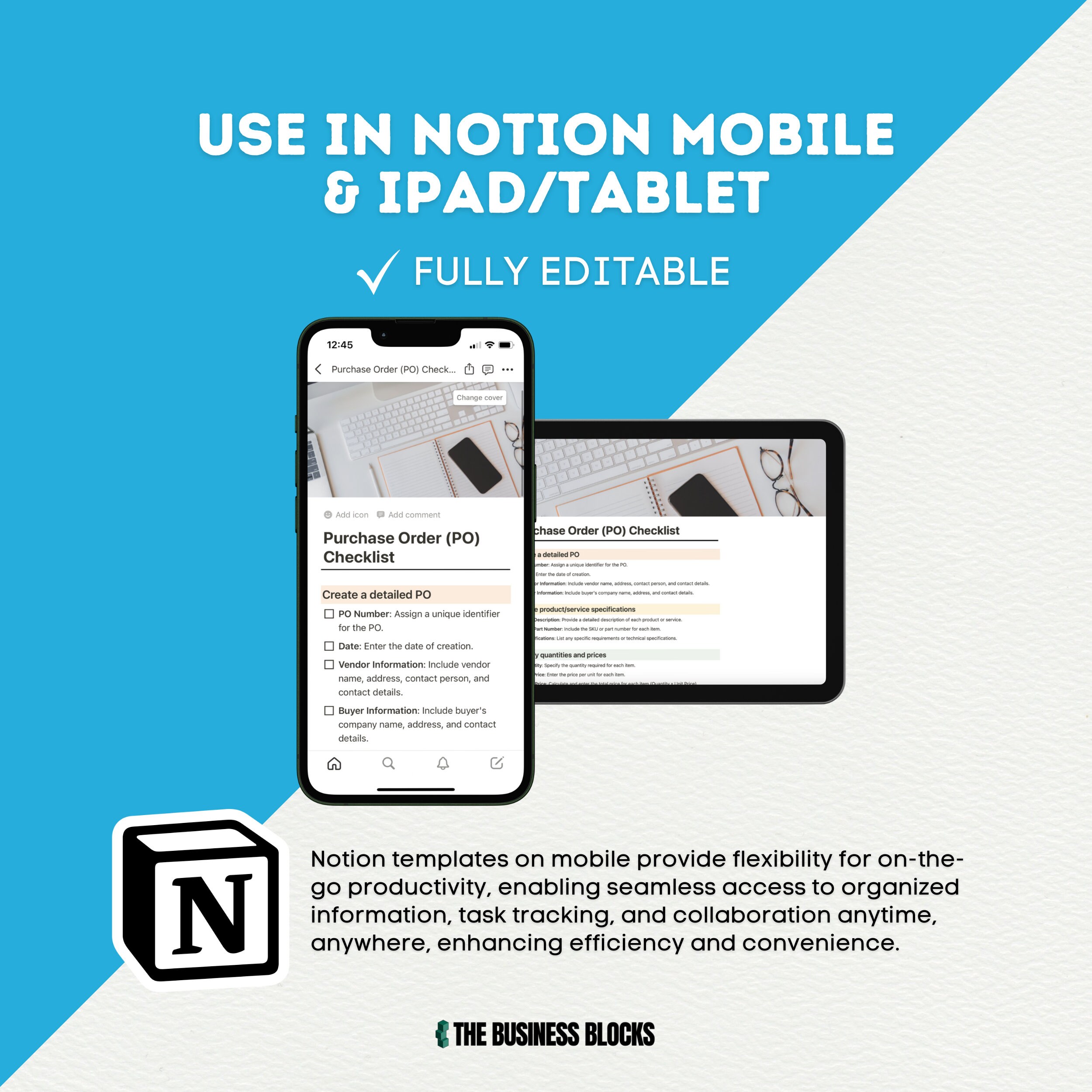 NOTION Purchase Order PO Checklist Template Comprehensive PO Checklist ...