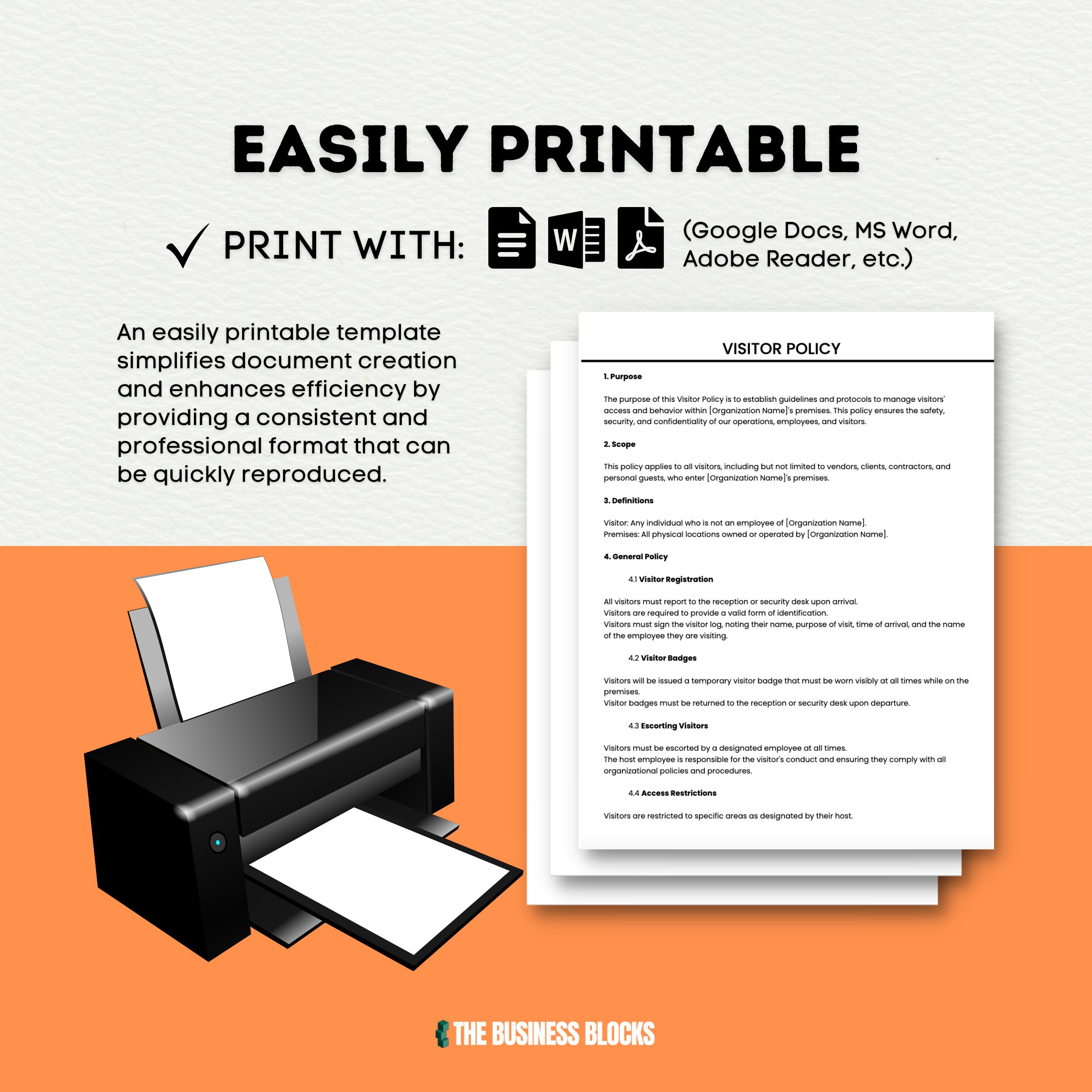 Visitor Policy Template: Editable Visitor Guidelines (digital Download ...