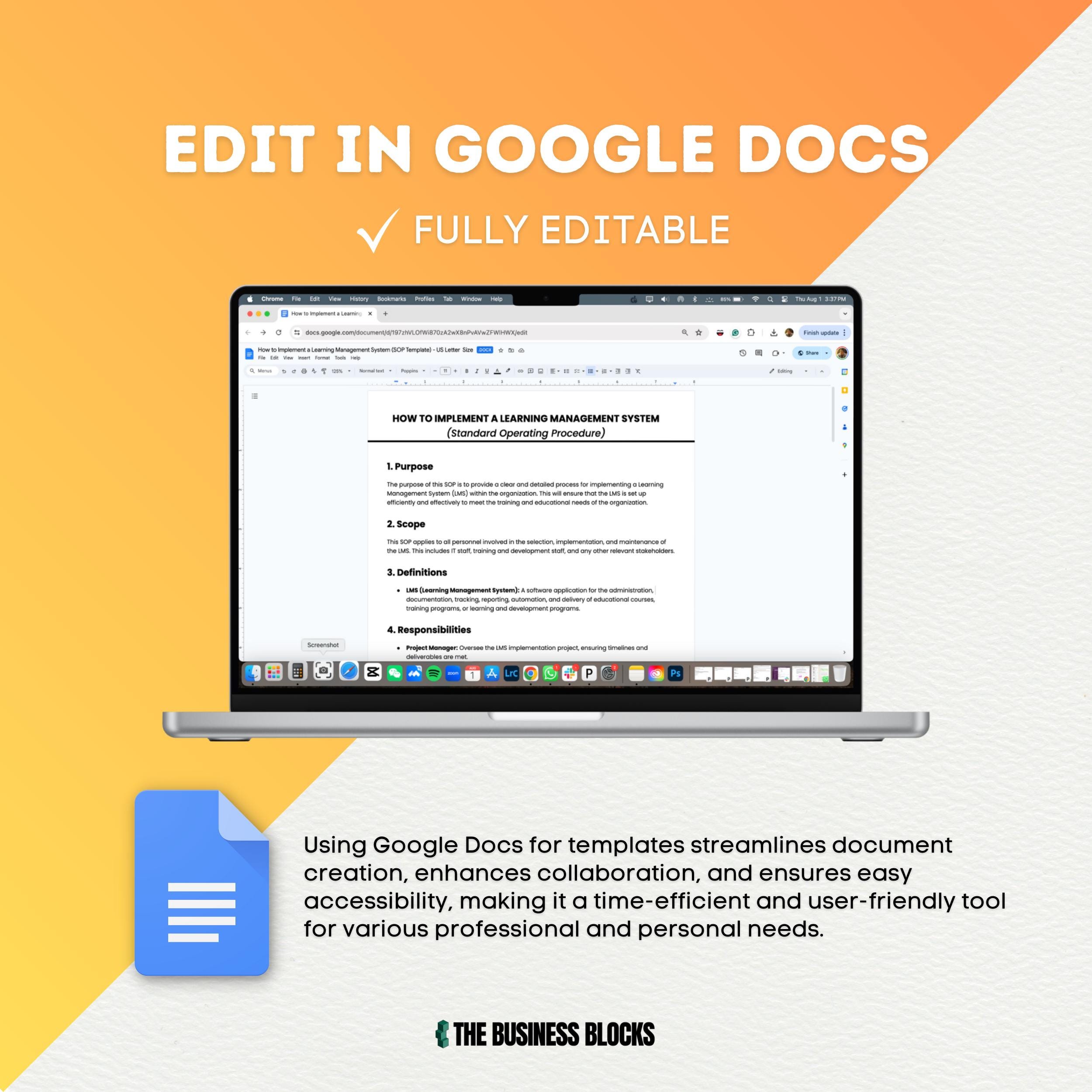 LMS SOP Template: Customizable Learning Management System (google Docs ...