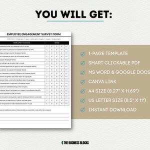 Employee Questionnaire Employee Survey Employee Engagement Survey ...
