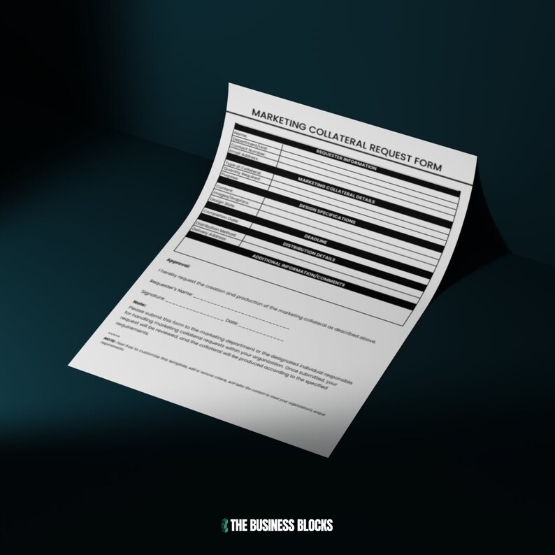 Marketing Collateral Request Form Template Marketing Material Request ...