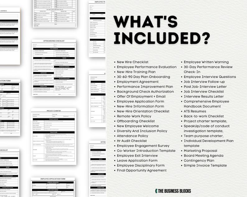 HR Templates Bundle: Employee Onboarding Forms & Handbook (MS Word) - Etsy