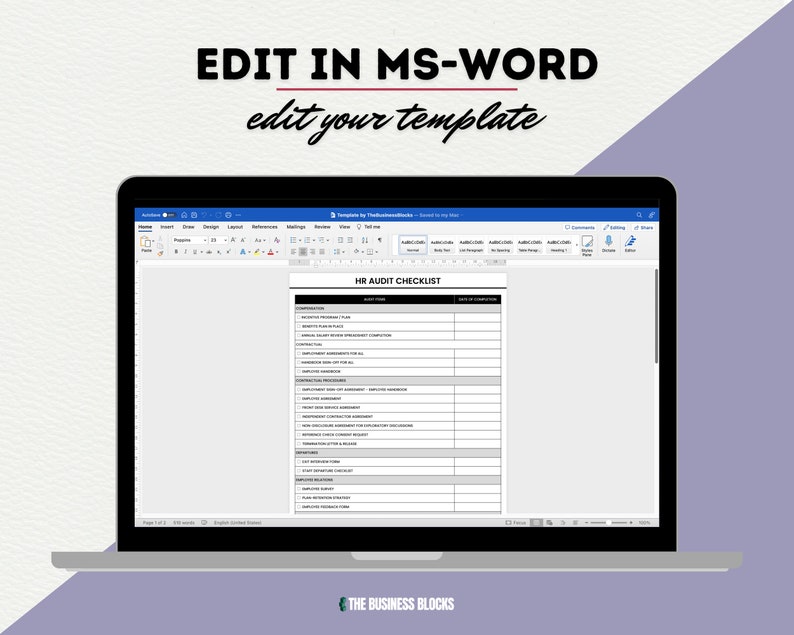 HR Audit Checklist Template: Employee File Audit (canva, Google Docs ...