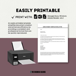 Employment Verification Letter Template: HR Business Form (google Docs ...