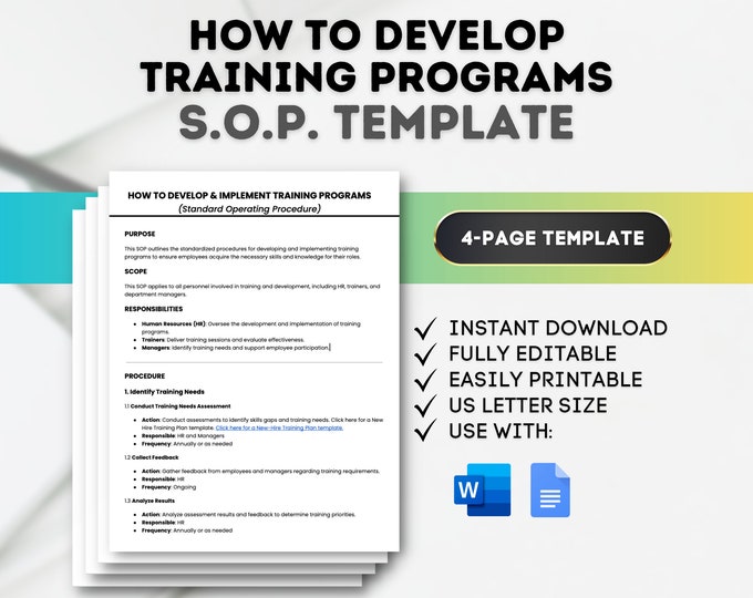 Employee Performance SOP Template: Performance Management (digital ...