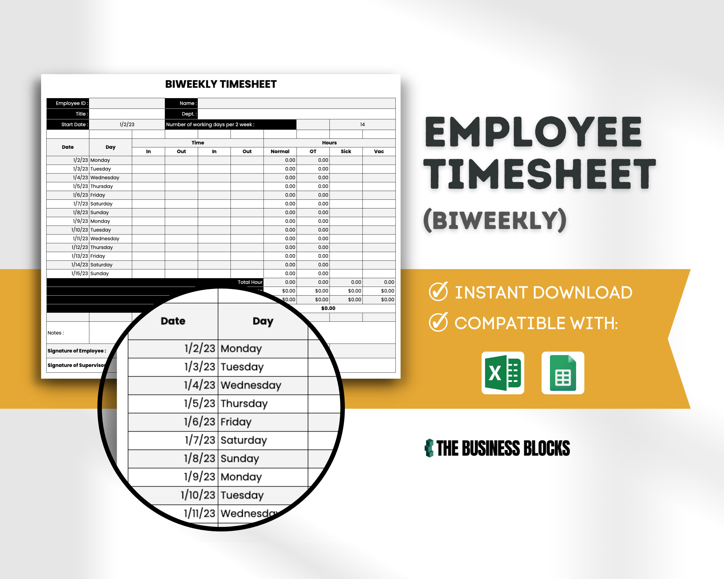 Timesheet Template For Excel