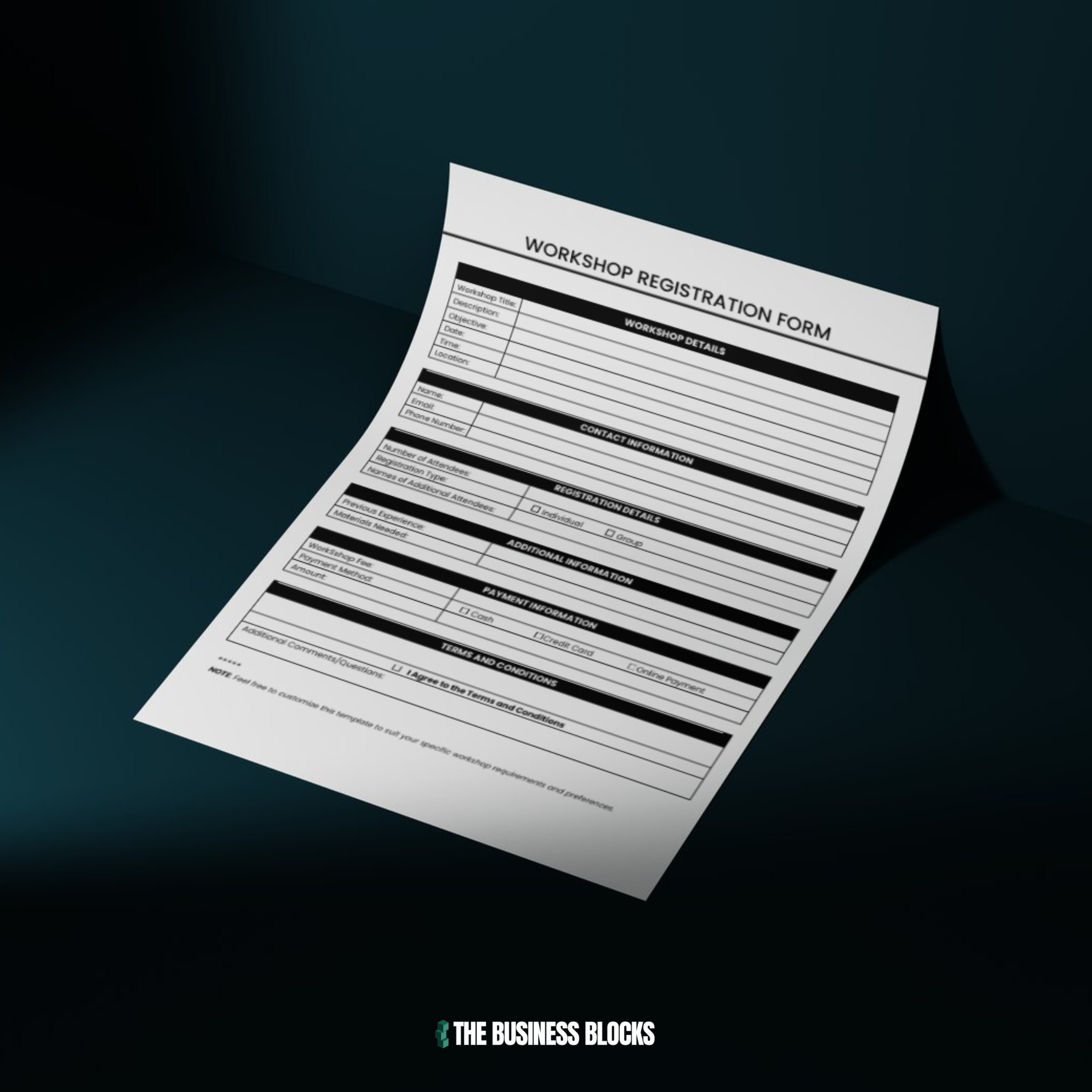 Workshop Registration Form Template: Editable Sign-up (digital Download ...
