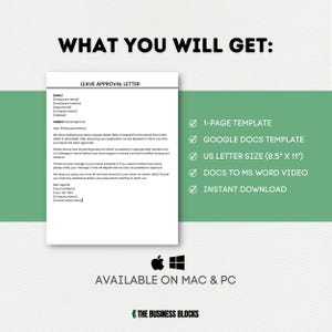 Leave Approval Letter Template: Editable HR Form (google Docs, MS Word ...