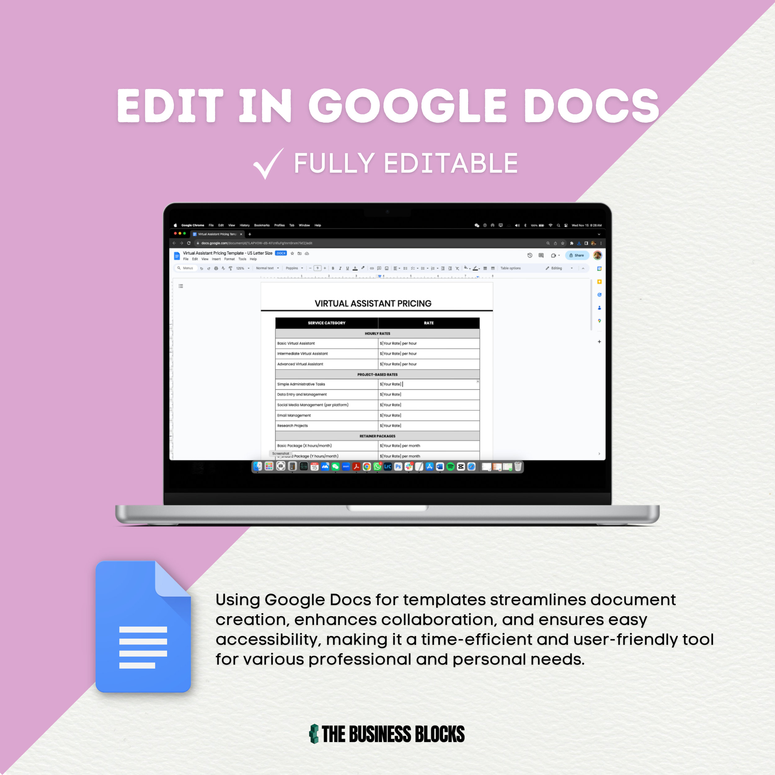 Virtual Assistant Pricing Template: VA Rate Sheet (2-page) - Etsy