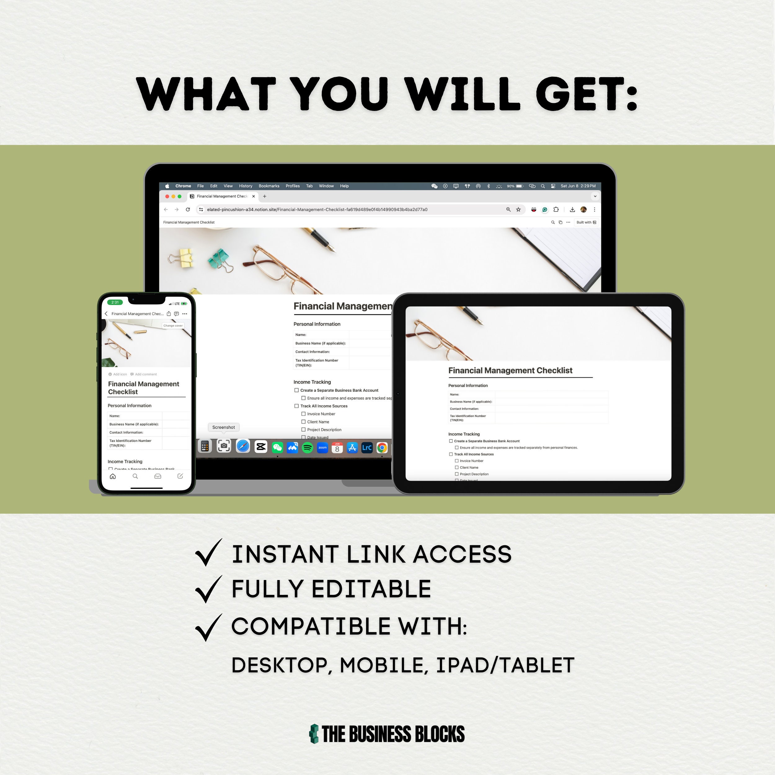 Notion Financial Management Checklist Template: Freelancer Finance - Etsy