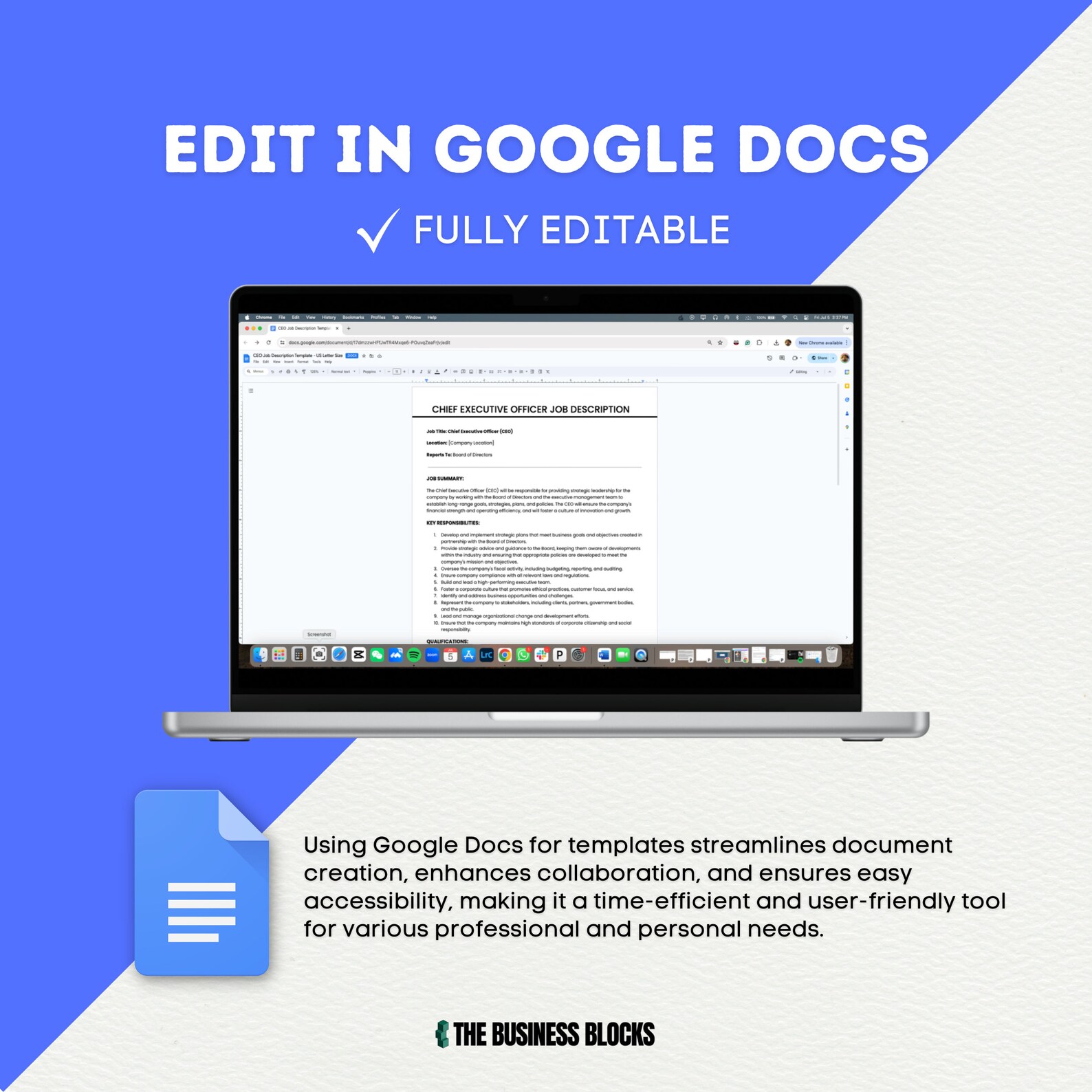 CEO Job Description Template Chief Executive Officer CEO ...