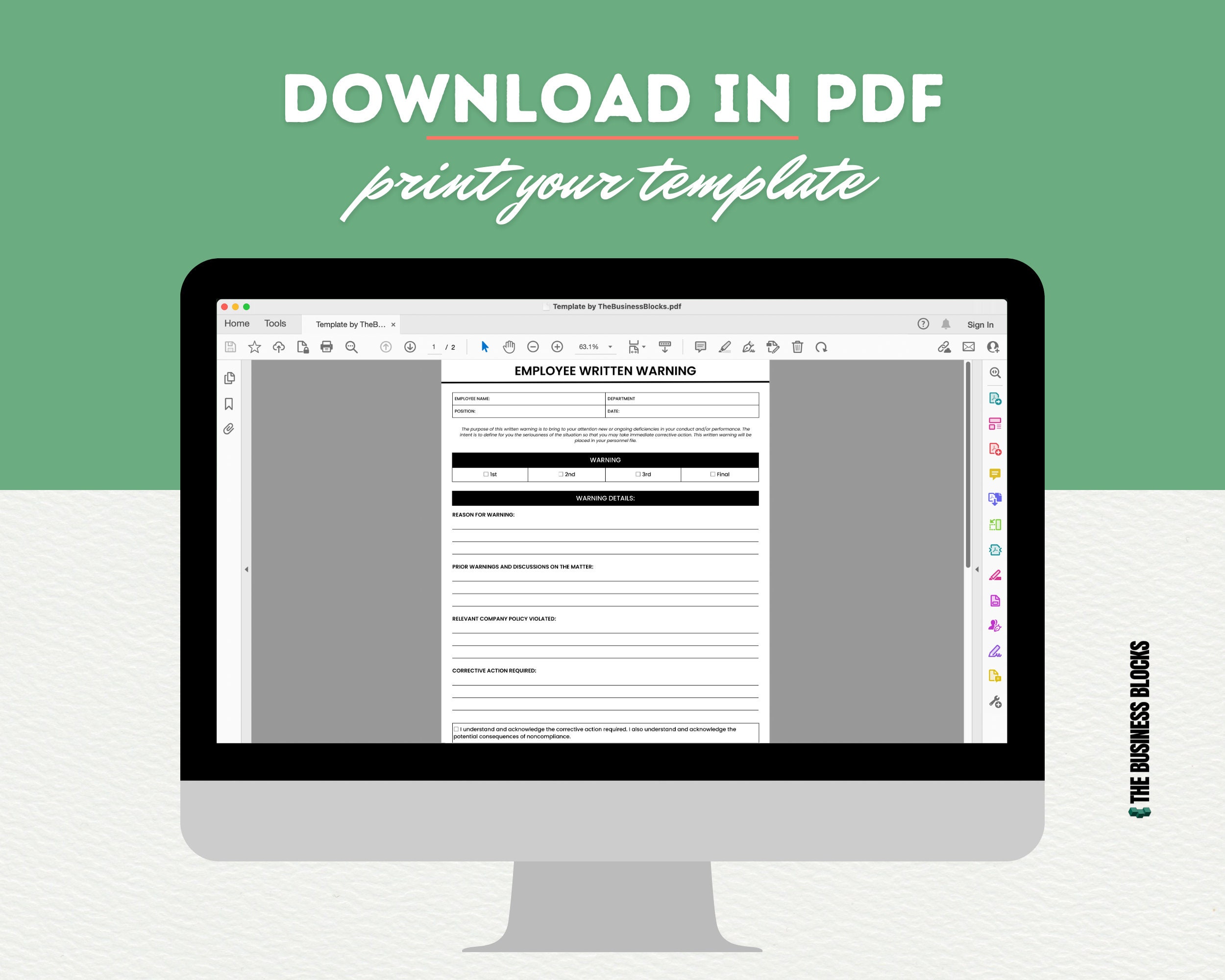 Employee Warning Notice Hr Forms Employee Corrective Action Form ...