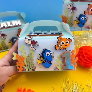 Finding Nemo Favor Boxes First Birthday Party Decorations Under the Sea ...