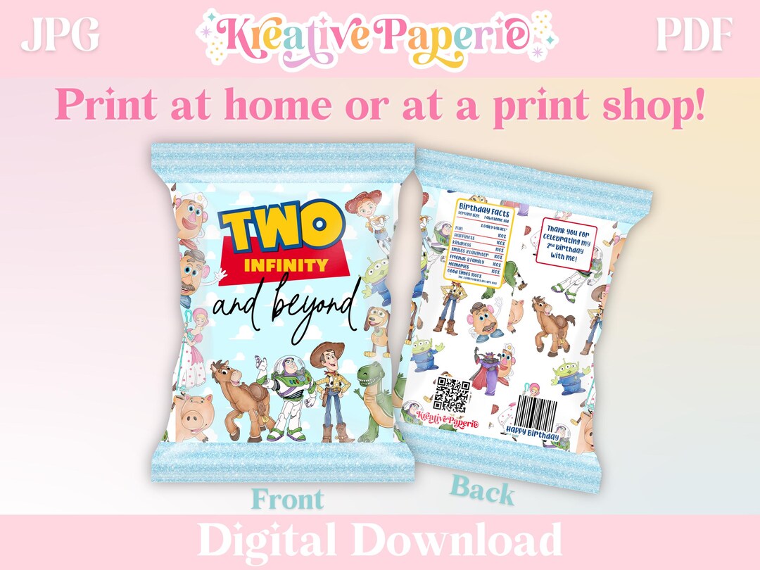 Toy Story Chip Bags, Two Story Digital Chip Bags, , Toy Story Birthday ...