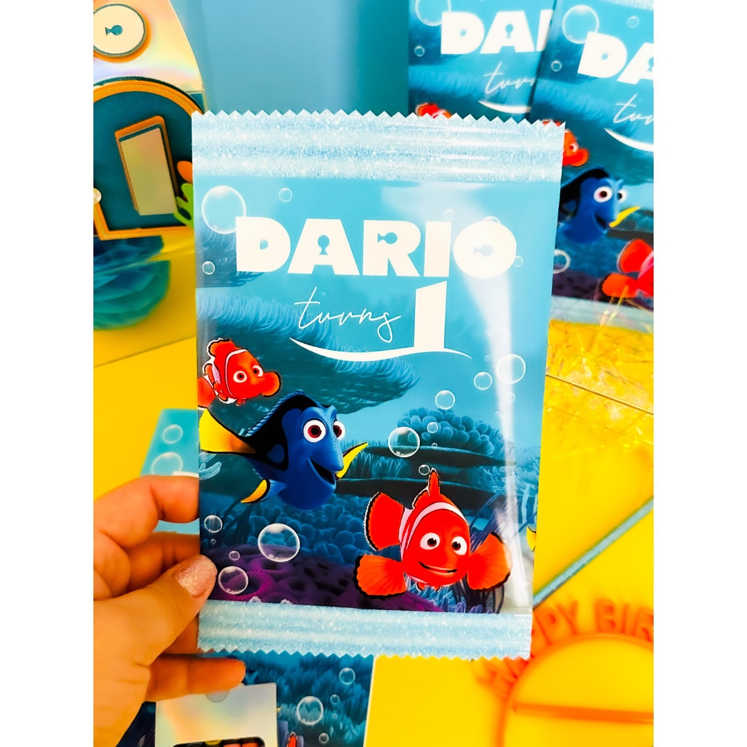 Nemo and Dory Inspired Chip Bags, Finding Nemo Party Favors, Finding ...