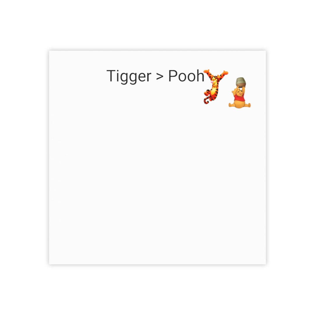 Tigger is Greater Than Pooh Post-it® Note Pads - Etsy