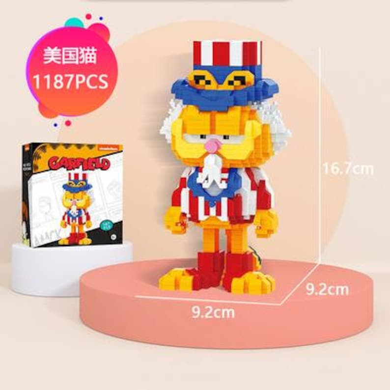 Garfield Cartoon Characters Building Mini Brick Blocks Girls - Etsy