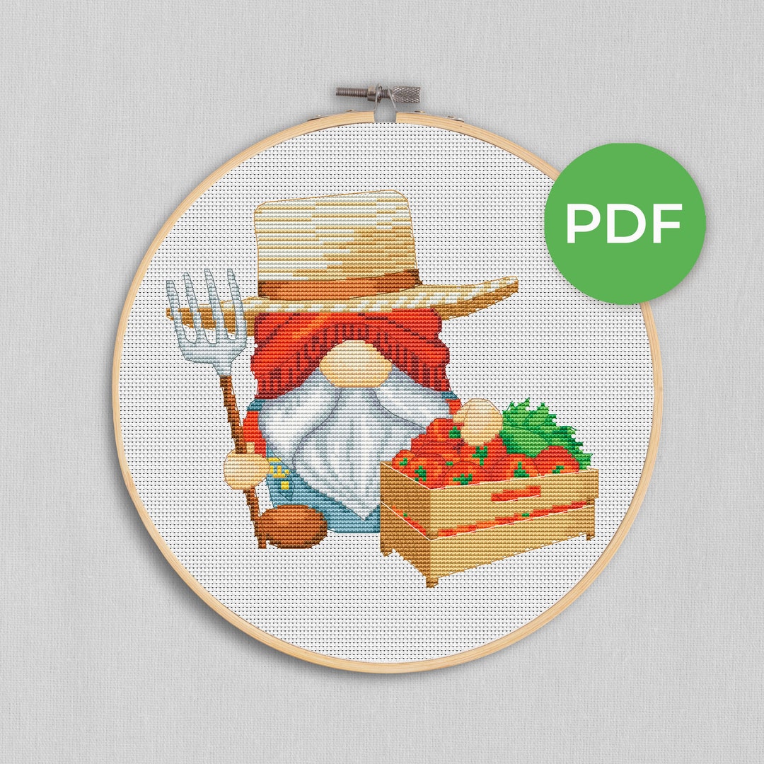 Farmer, Cross Stitch Pattern, Farm Cross Stitch, Counted Cross Stitch ...