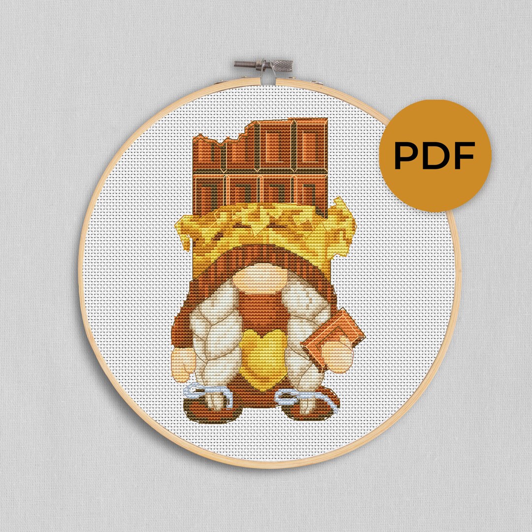 Chocolate, Cross Stitch, Sweets Cross Stitch, Gnomes Cross Stitch ...
