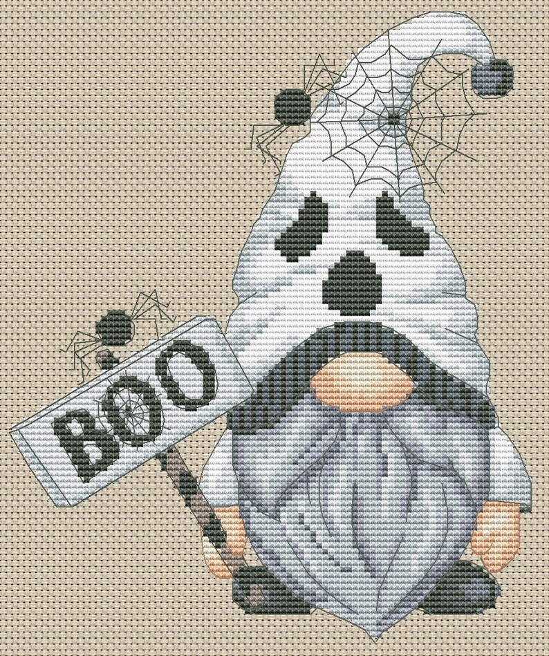 Ghost Cross Stitch Pattern Creepy Cross Stitch Ghost Cross - Etsy