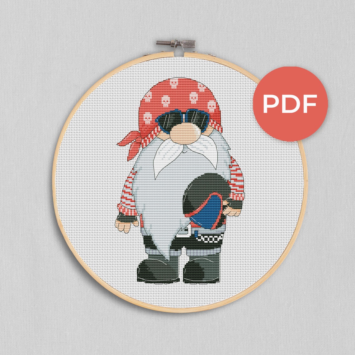 Biker Cross Stitch Pattern Motorcycle Cross Stitch Cross - Etsy