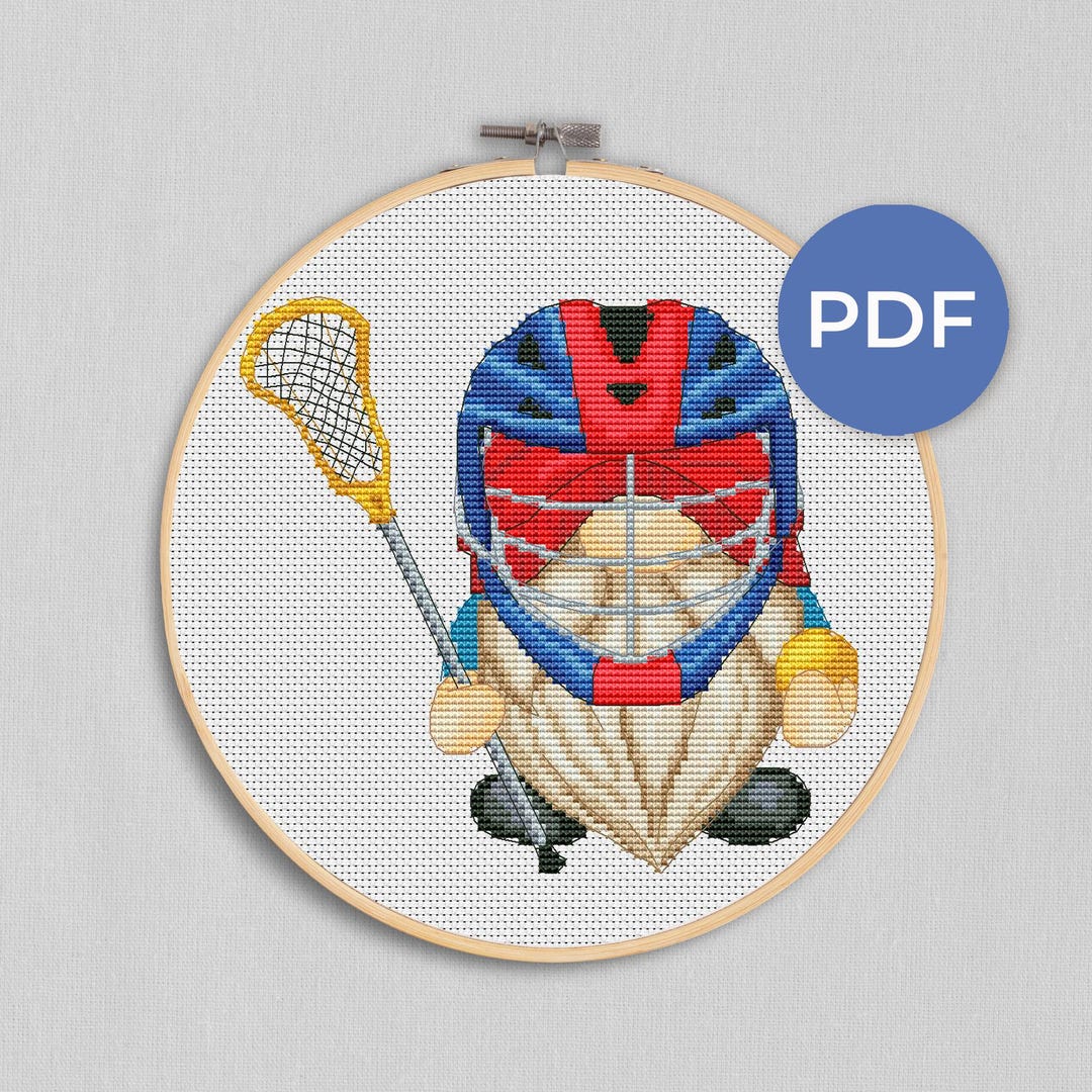 Cross Stitch Pattern - Lacrosse Player - Etsy