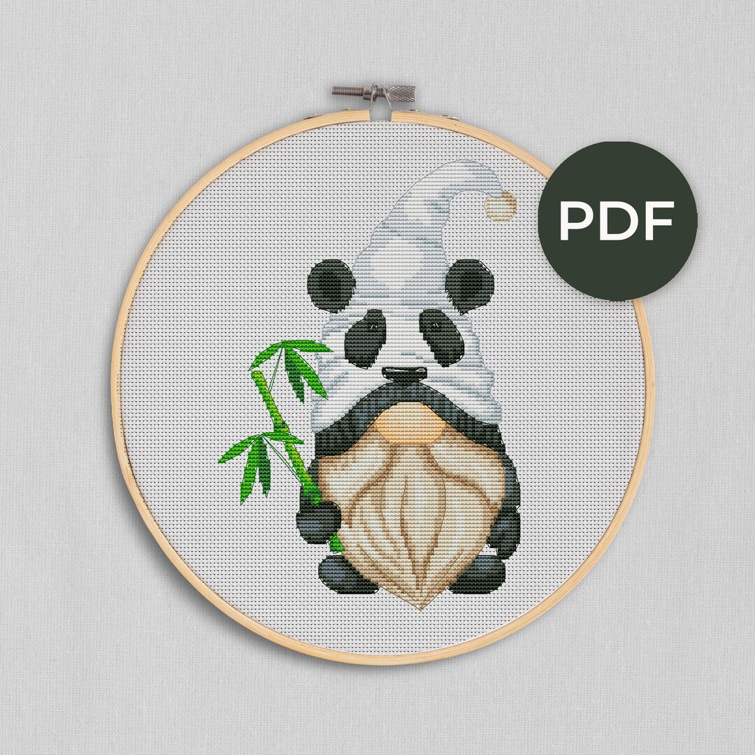 Panda, Cross Stitch Pattern, Bear Cross Stitch, Animal Cross Stitch ...