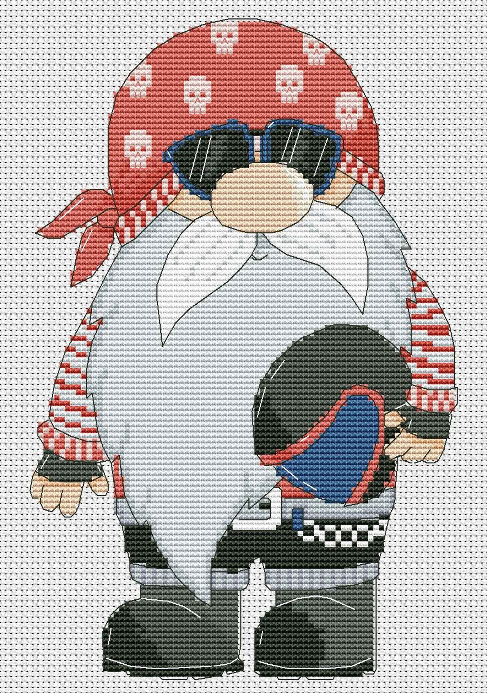 Biker Cross Stitch Pattern Motorcycle Cross Stitch Cross - Etsy