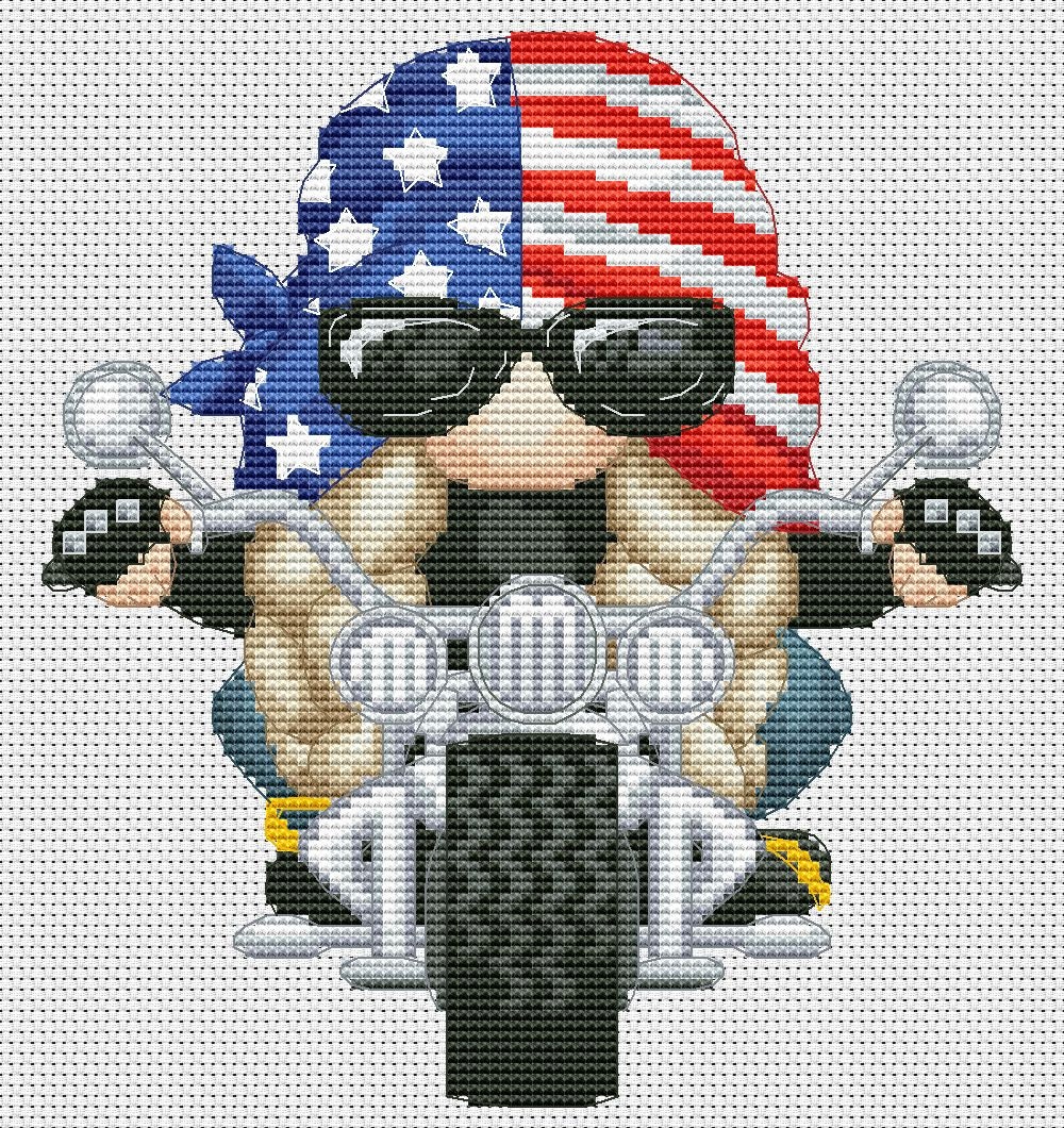 Female Motorcyclist Cross Stitch Pattern Biker Cross Stitch - Etsy