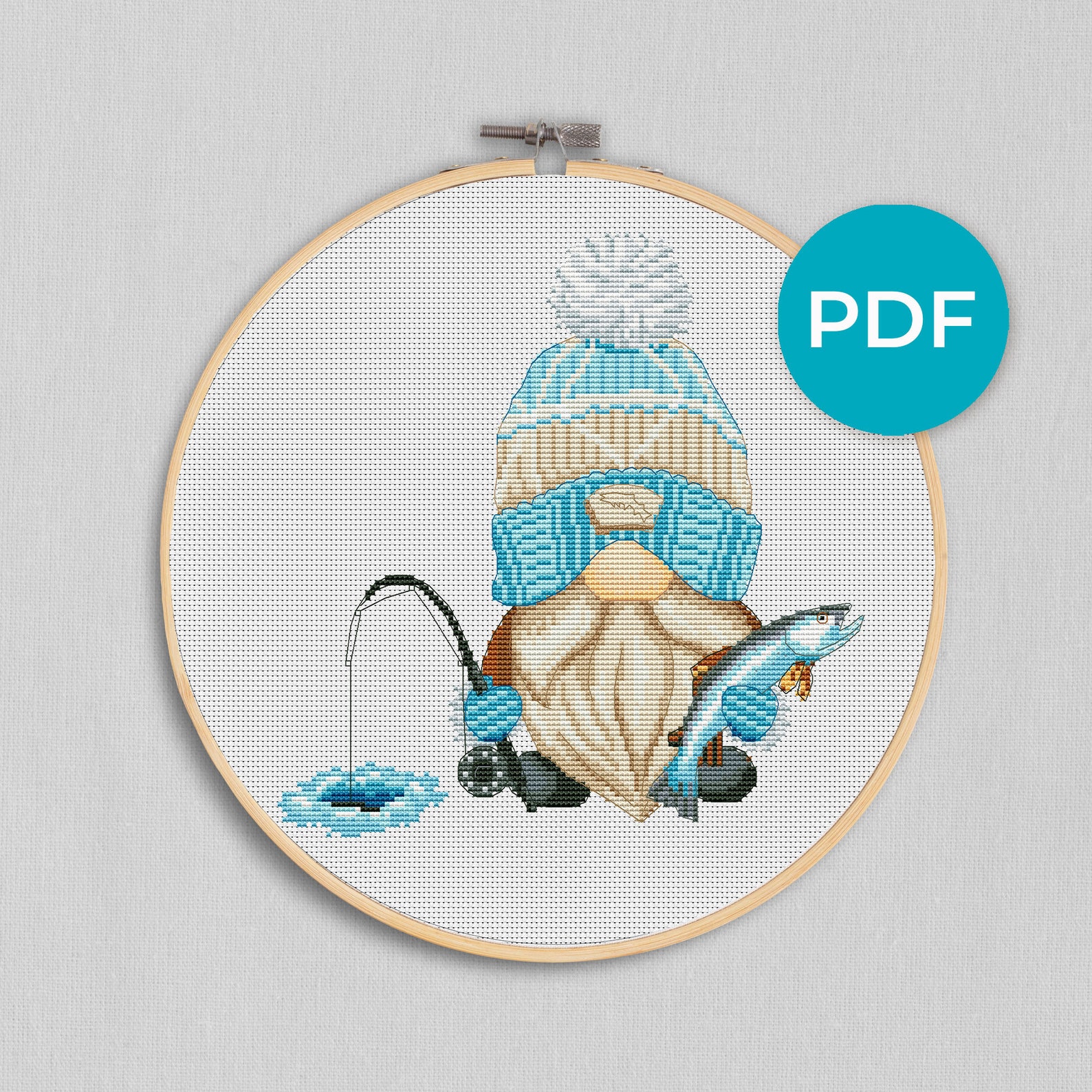 Fisherman Cross Stitch Pattern Fishing Cross Stitch Modern - Etsy