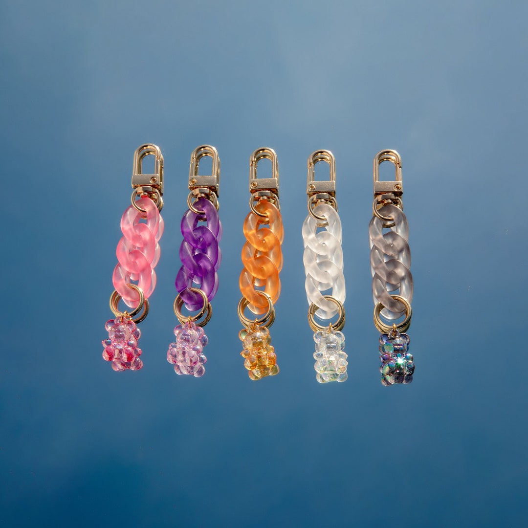 90s Keychain, iPhone Clip, Y2K Aesthetic, Acrylic Chainlink, Purse Clip ...