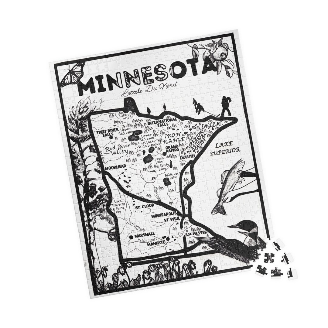 Minnesota Puzzle Unique Jigsaw Puzzle, Family, Adults - Etsy