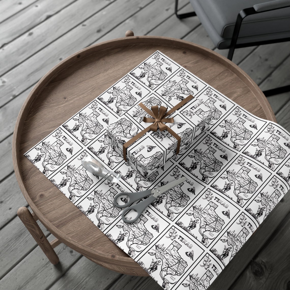 TEXAS State Gift Wrapping Paper Christmas Gift Wrap Gift-giving Holiday ...