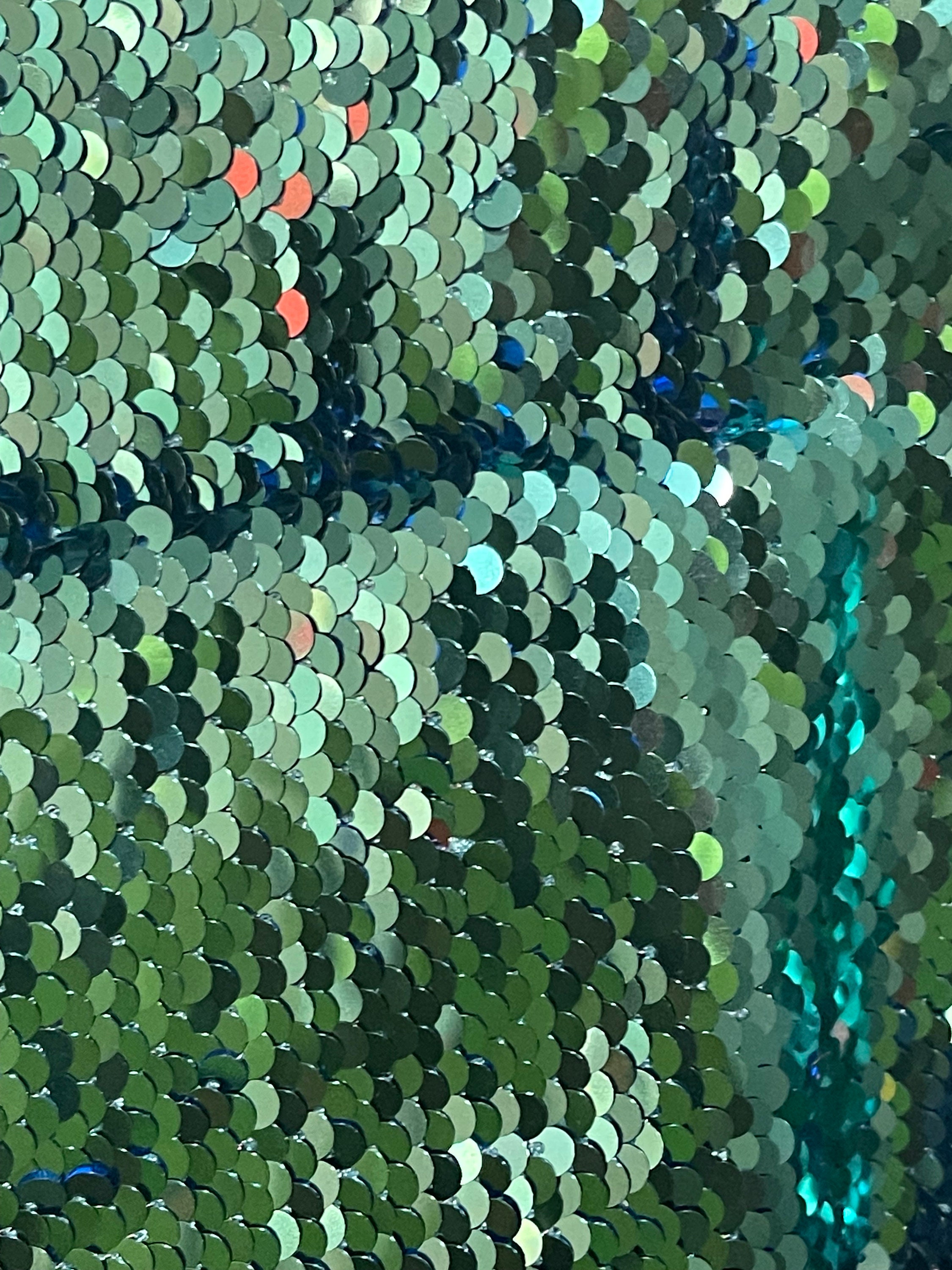 Aqua-purple Double Colored Sequin Top, High Low Sequin Dress, Womens ...