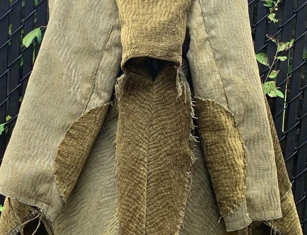 Zero-waste Rocket Coat Reciprocal Pattern Zero-waste Green - Etsy