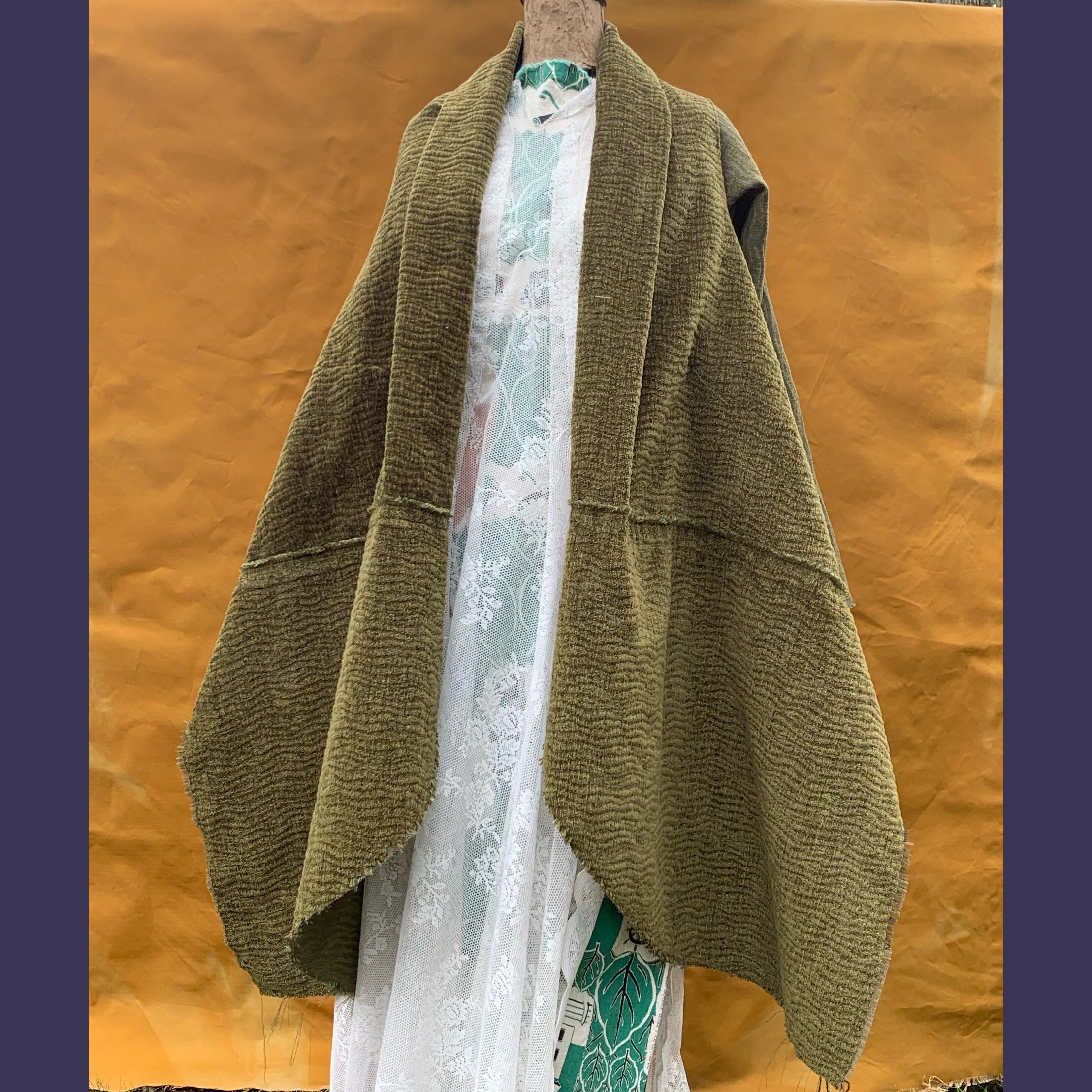 Zero-waste Rocket Coat Reciprocal Pattern Zero-waste Green - Etsy