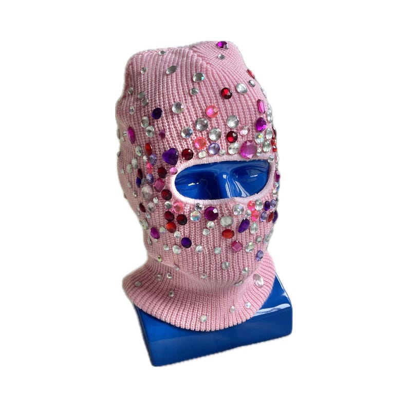 Bedazzled Baclava, Rhinestone Ski Mask, Glittered Mask, Uzi Mask ...