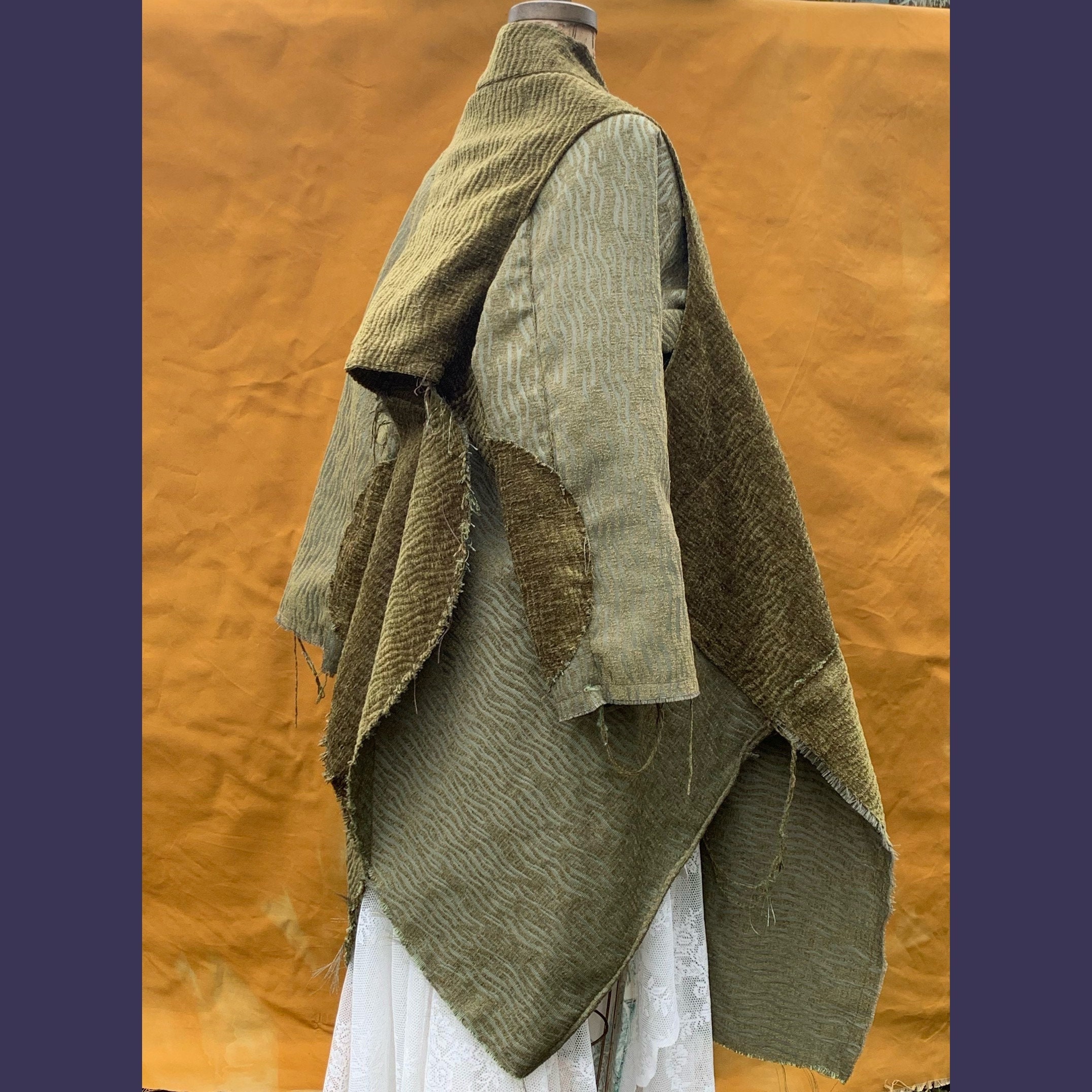 Zero-waste Rocket Coat Reciprocal Pattern Zero-waste Green - Etsy