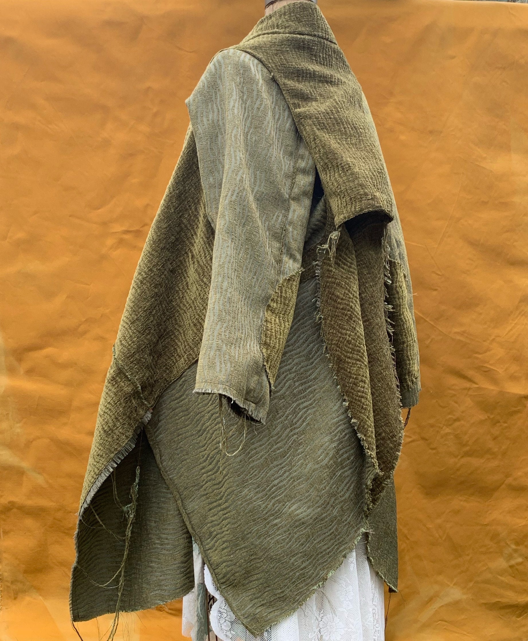 Zero-waste Rocket Coat Reciprocal Pattern Zero-waste Green - Etsy