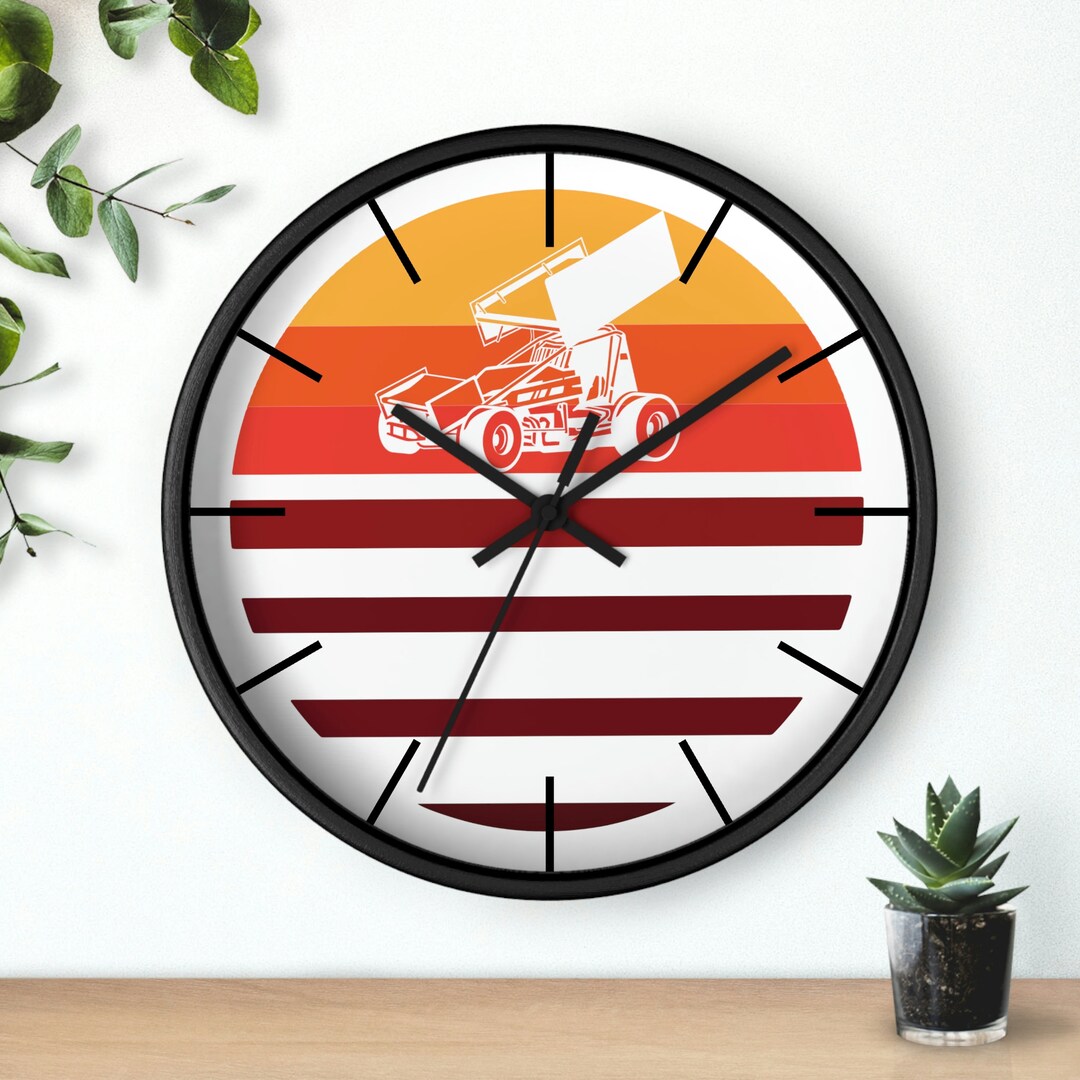 Sprint Car Wall Clock, Race Cars, Racing Office Decor, Home, Garage ...