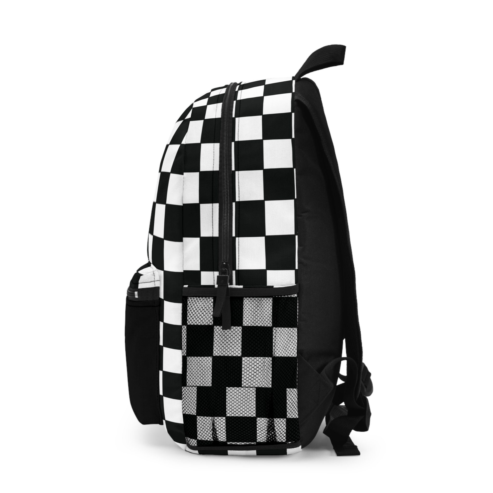 Personalized Checkered Flag Backpack, Racing School Bag, Racecar Pack ...