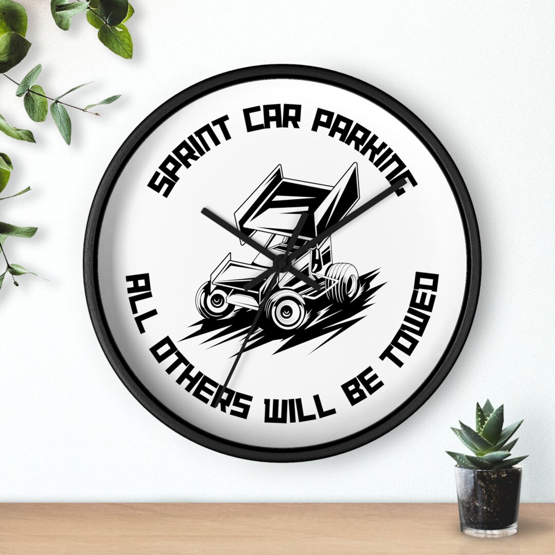 Sprint Car Wall Clock, Garage Clocks, Man Cave, Racing, Race, Racecar ...