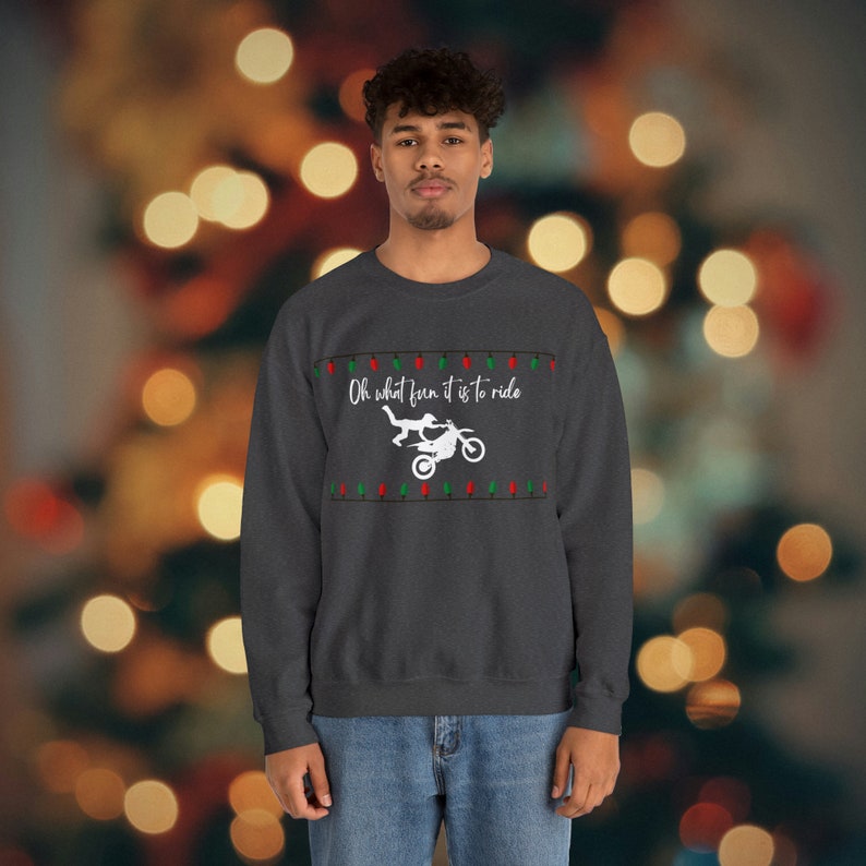Oh What Fun is is to Ride Dirt Bike Christmas Sweater, Funny Holiday ...