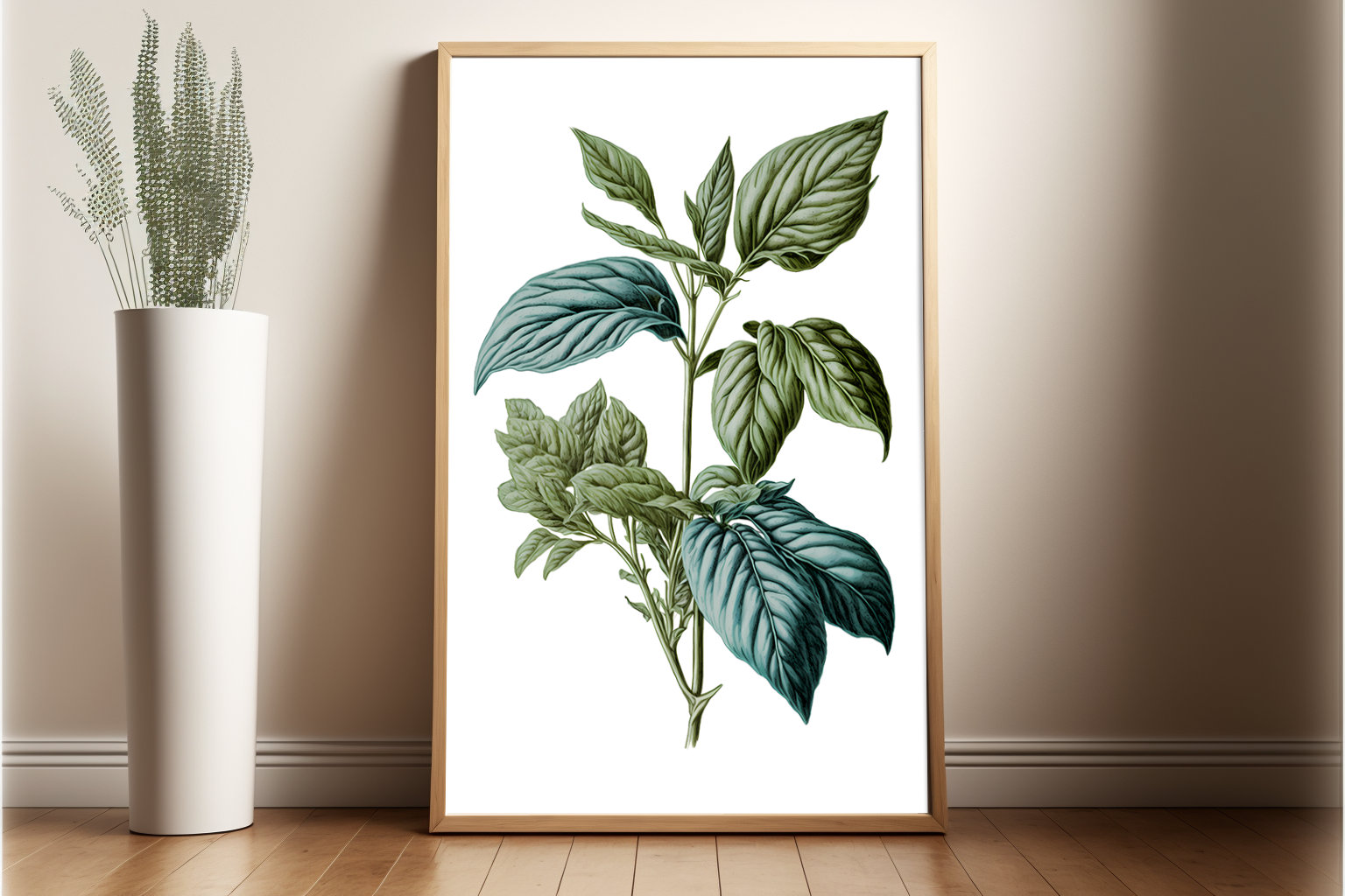 Basil Plant, Botanical Poster, Plant Illustration Print, Kitchen Decor ...