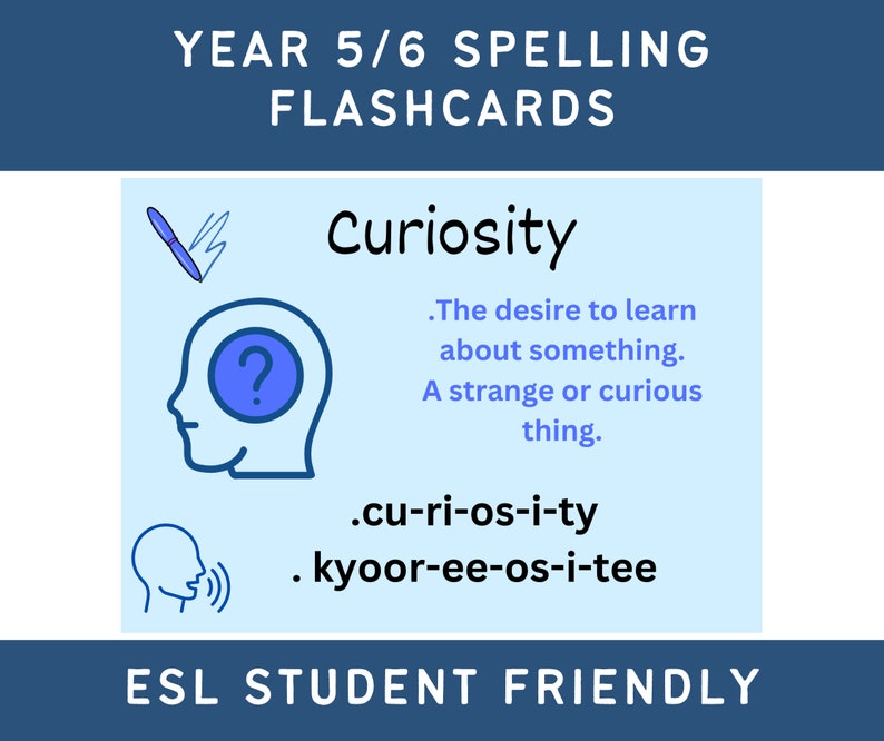 Year 5/6 Spelling Flashcards and Practice Bookmark Cards - Etsy