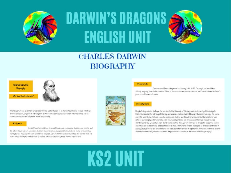 Darwin's Dragons Book Unit: Evolution and English - Etsy